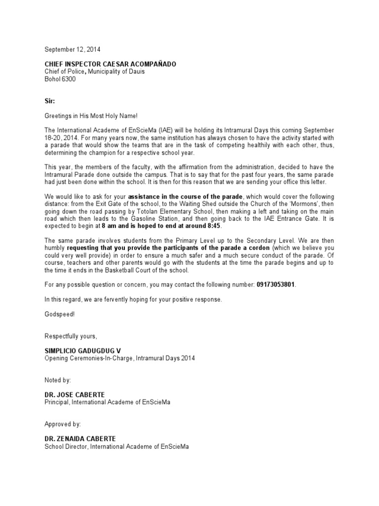 Letters For The Intrams Parade | PDF | Lifestyle