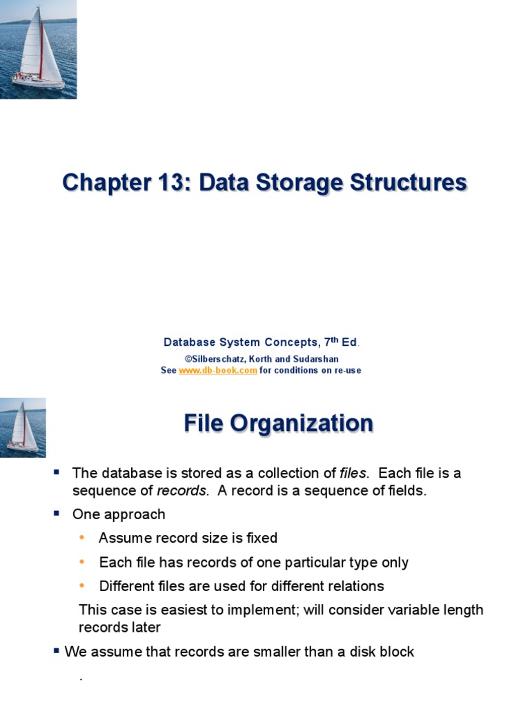 Chapter 13: Data Storage Structures: Database System Concepts, 7 Ed | Download Free PDF ...