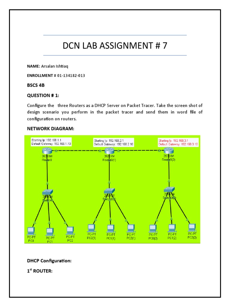 DCN Lab Assignment 7 | PDF