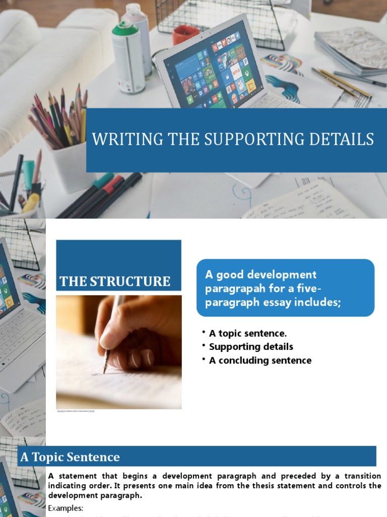 Writing The Supporting Details | PDF | Essays