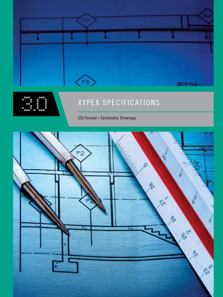 Xypex Specifications: CSI Format Schematic Drawings | PDF | Concrete ...