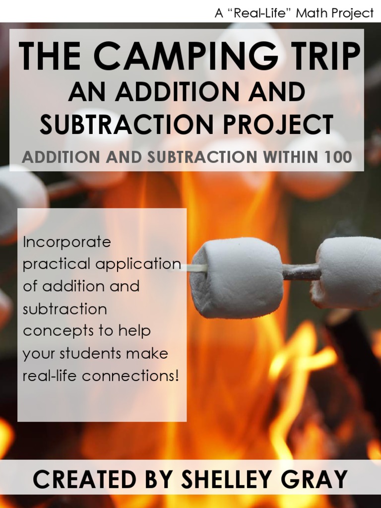Camping Addition and Subtraction Project With Digital PDF | PDF ...