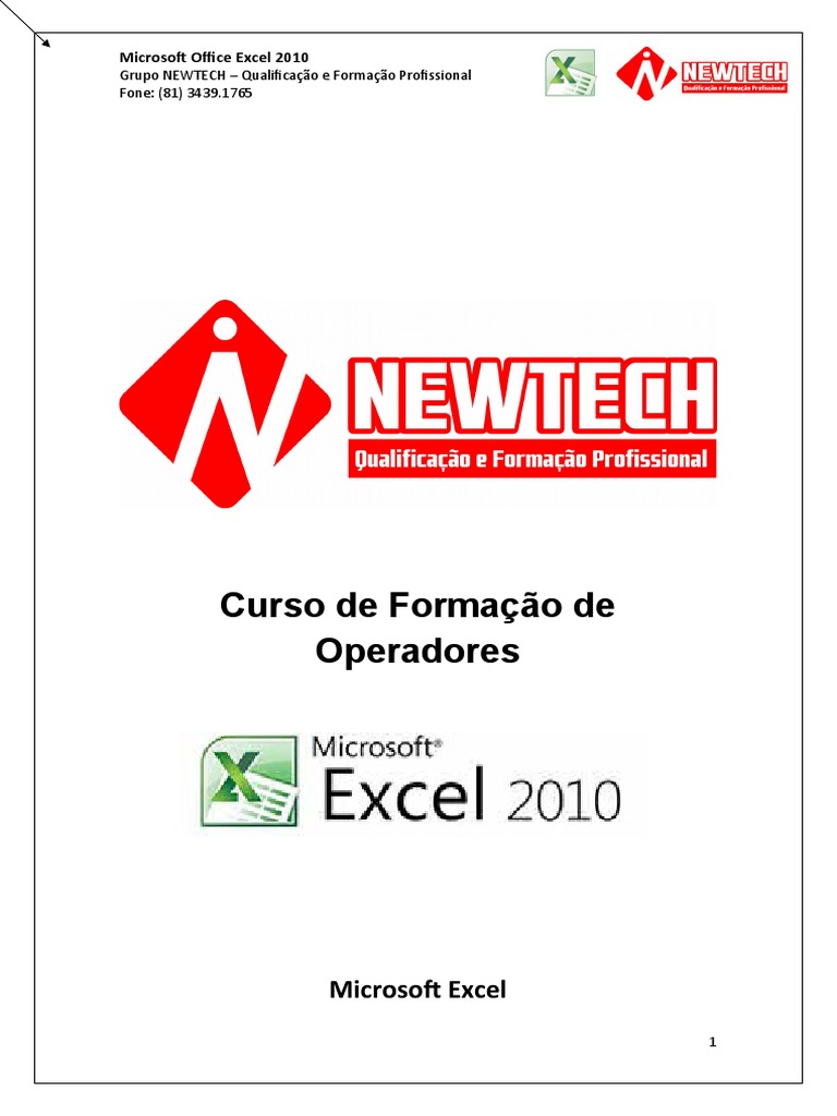 Apostila - EXCEL Basico | Download grátis PDF | Planilha | Microsoft Excel