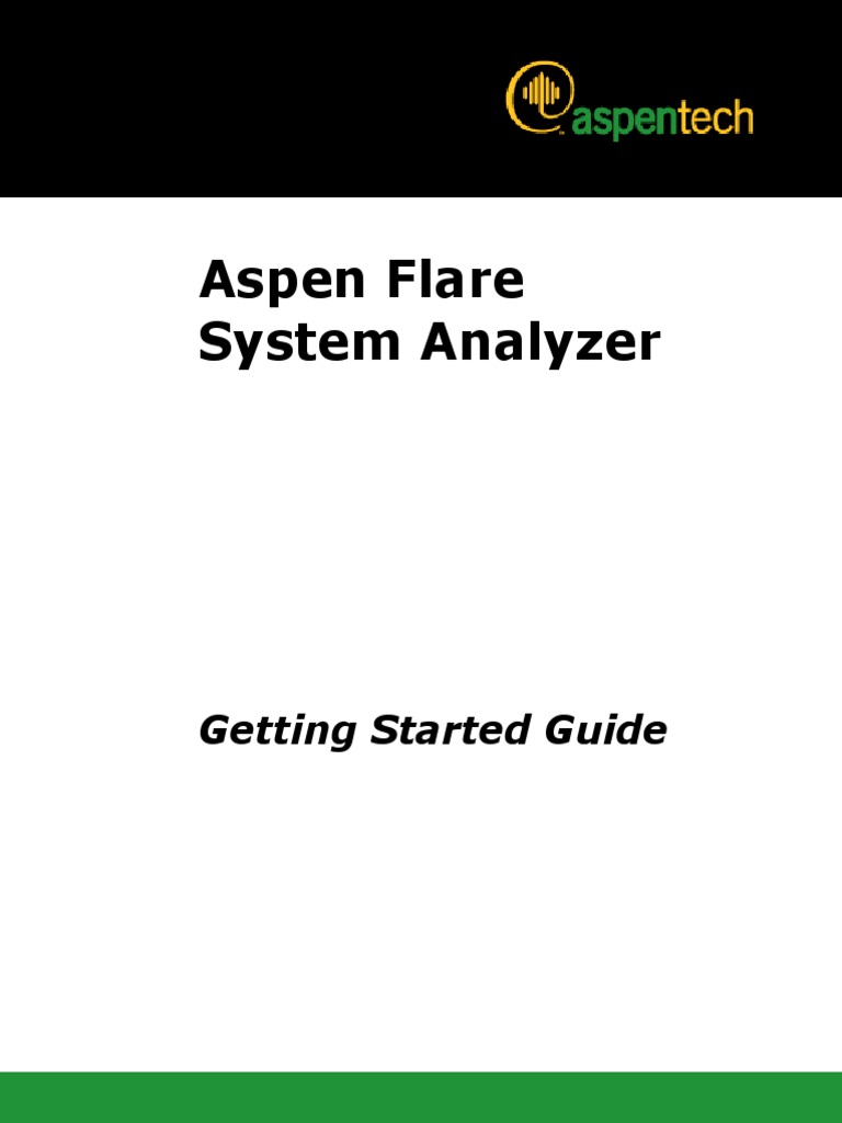 Aspen Flare System Analyzer: Getting Started Guide | PDF | Technical ...
