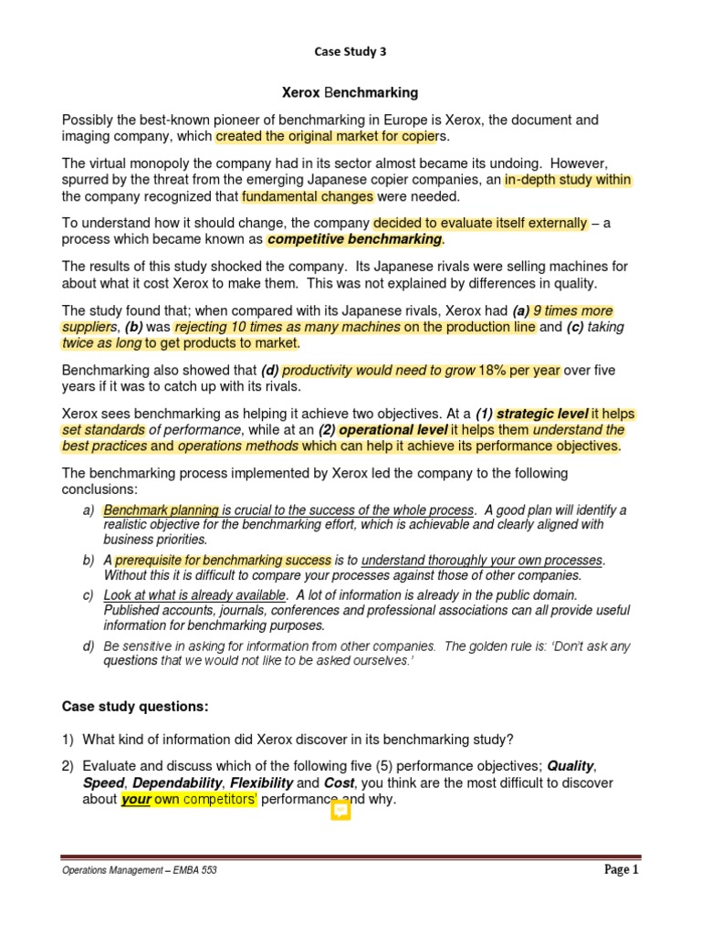 Case Study 3: Speed, Dependability, Flexibility and Cost, You Think Are ...