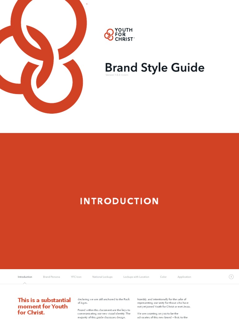 YFC Brand Style Guide 1.0.3 PDF | PDF | Typography | Communication Design