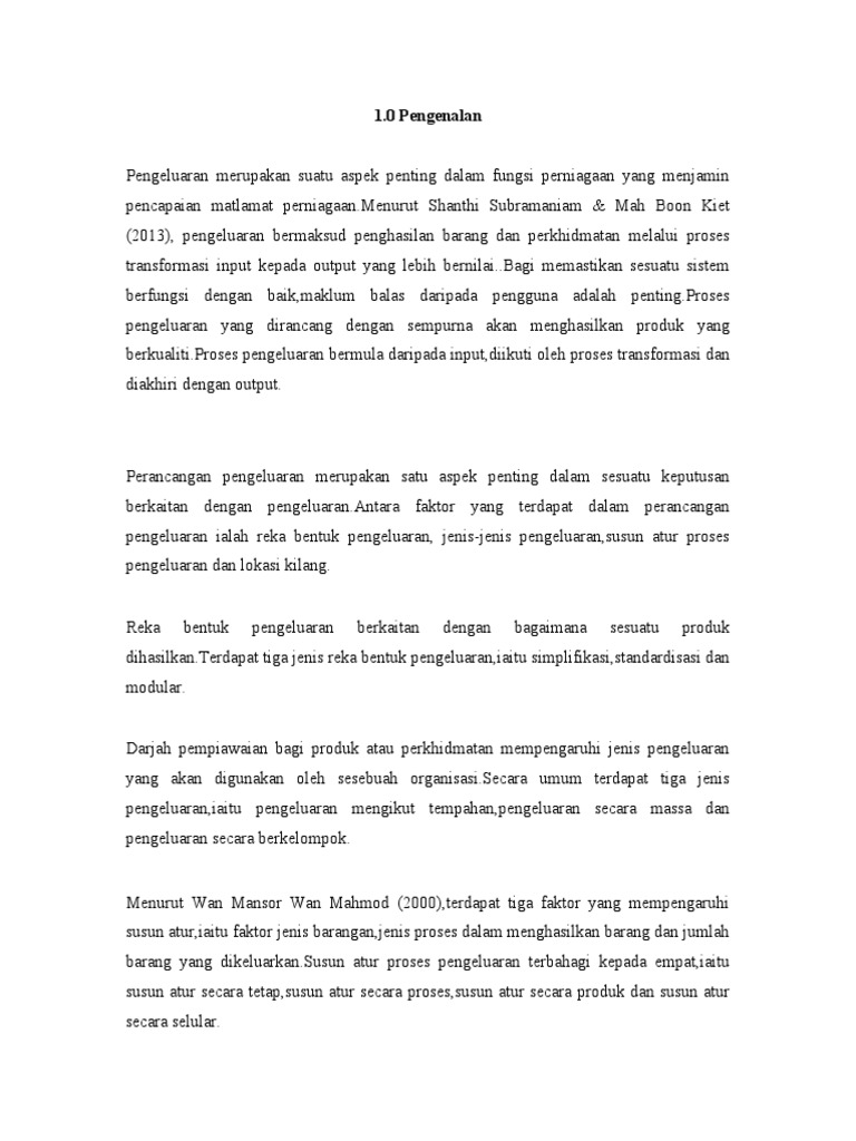 1.0 Pengenalan | PDF