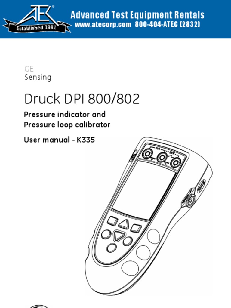 Druck DPI 800/802: Sensing | PDF | Calibration | Manufactured Goods