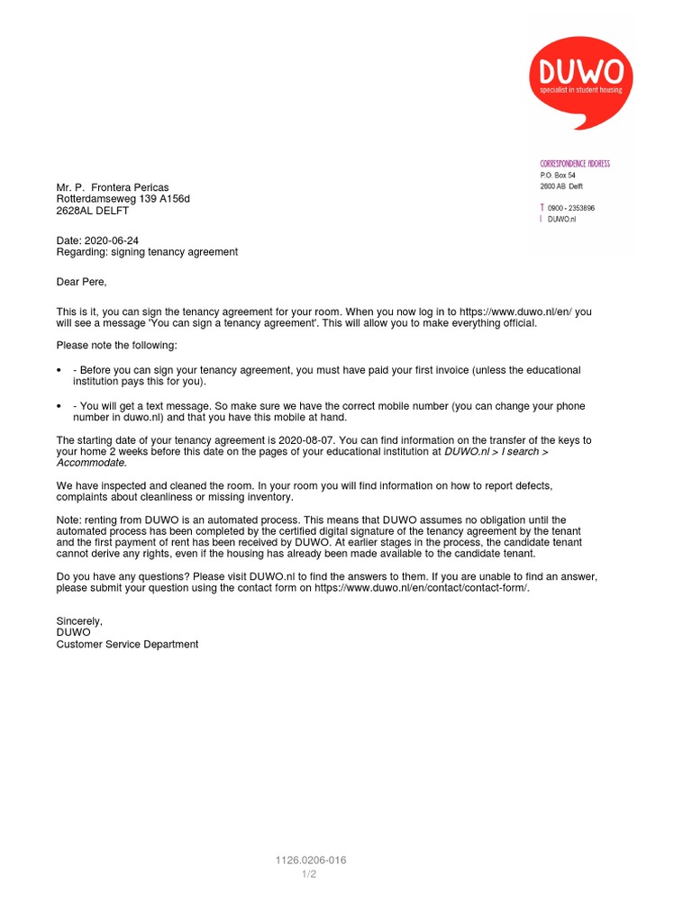 Signing Contract PDF | PDF