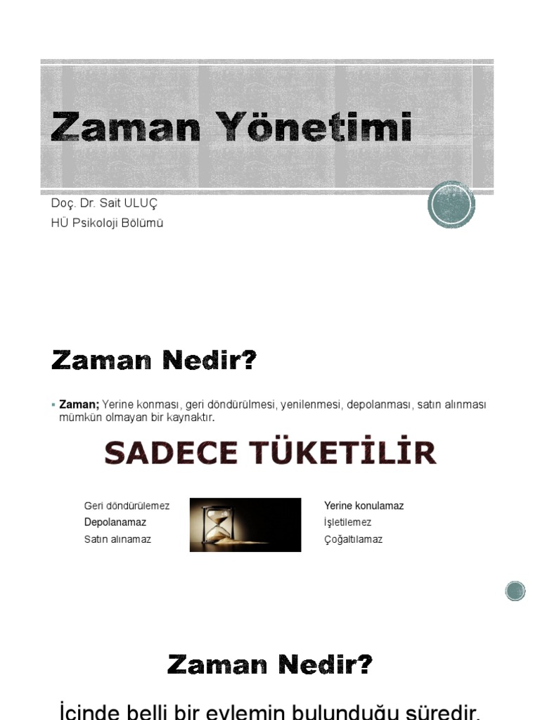 Zaman Yonetimi 071218 PDF | PDF