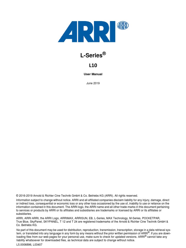 L Series L10 User Manual Pdf Electrical Connector Color