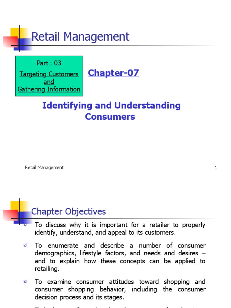 CH-07-Identifying and Understanding Consumers | PDF | Retail | Consumer ...