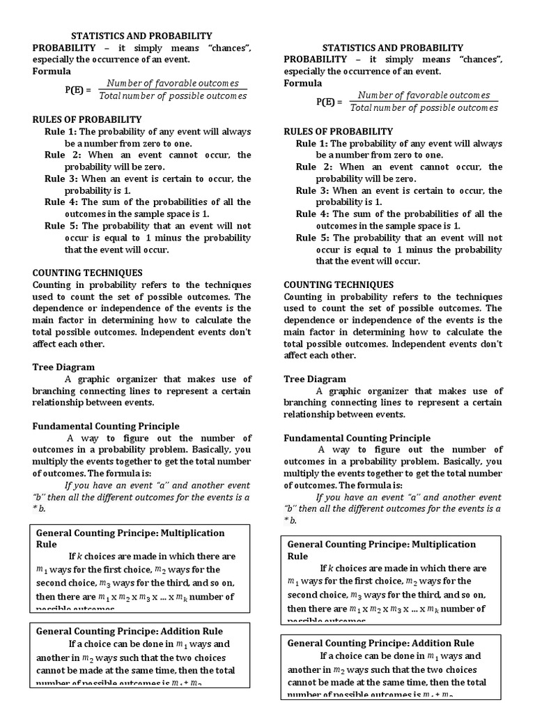 Statistics and Probability | PDF | Probability | Mean