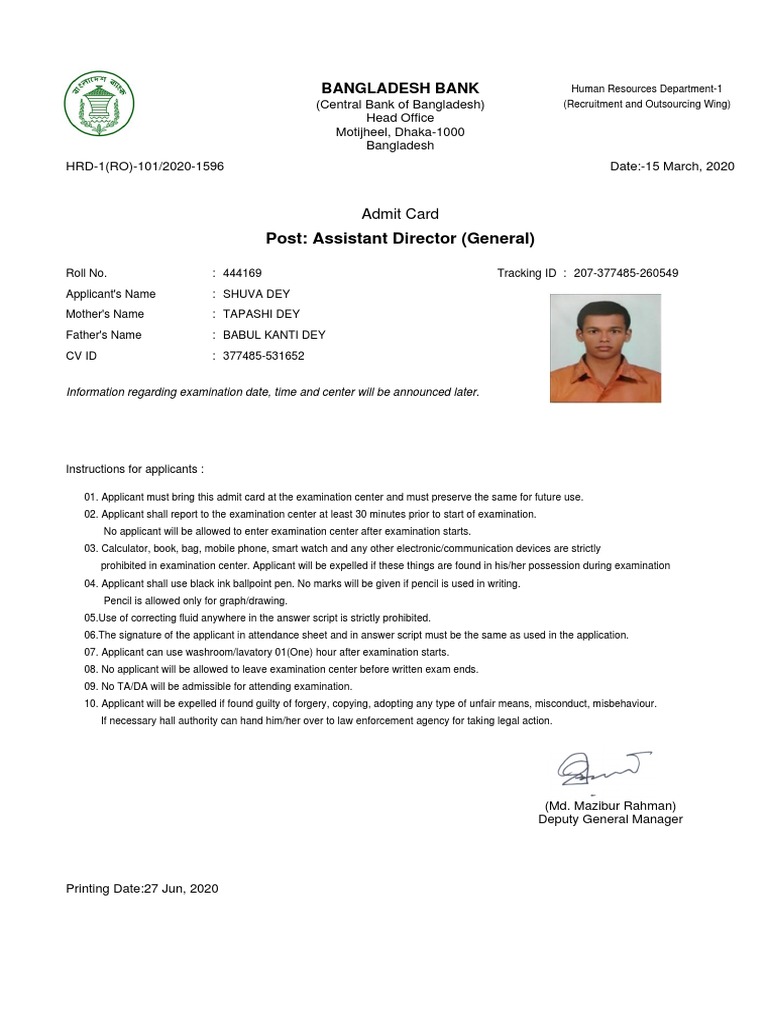 AD BAngladesh Bank June 2020 | PDF | Government Information | Government