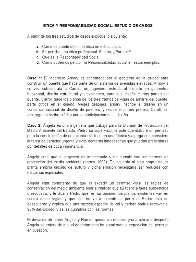 Estudios de Caso ERS | PDF | Moralidad | Instituciones sociales