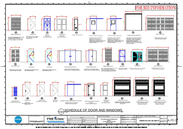 A-02-2 Schedule of Doors and Windows | PDF | Door | Window