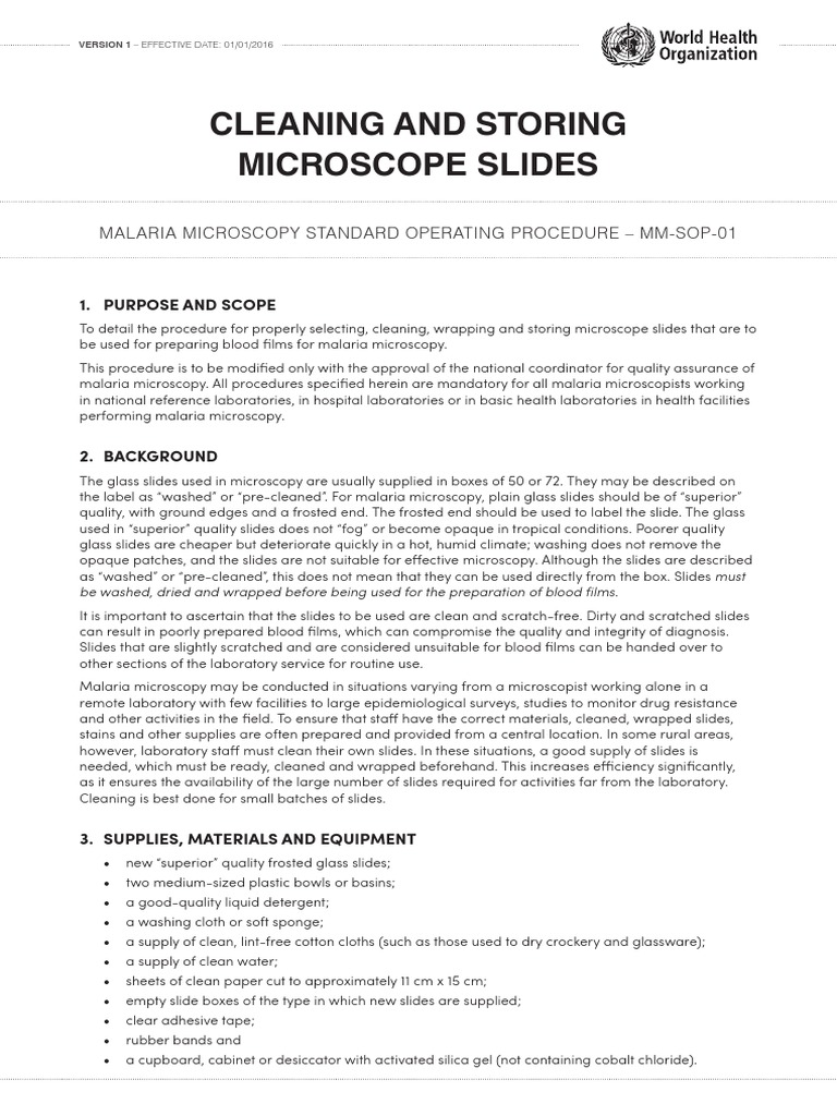 MM SOP 01 Eng | PDF | Microscopy | Microscope