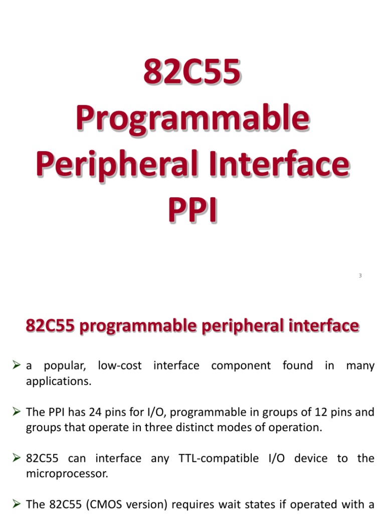 5 82c55 Programmable Peripheral Interface1 PDF | PDF | Input/Output ...