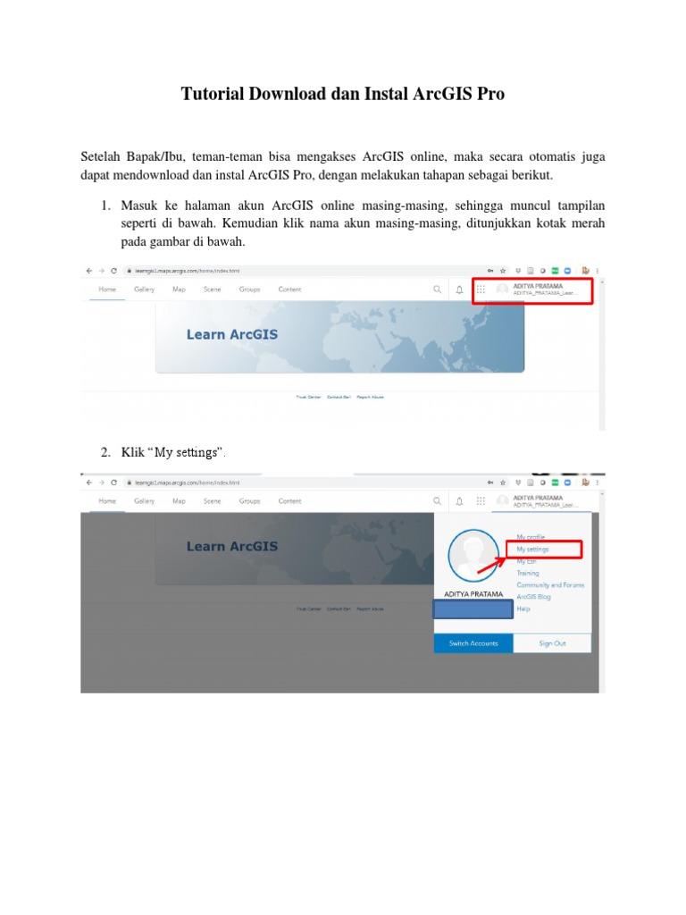 Tutorial Instalasi ArcGIS Pro | PDF | Komputer | Teknologi & Rekayasa