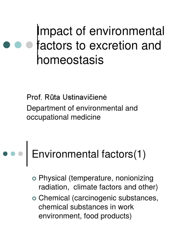 Environmental Factors in Excretion & Homeostasis | PDF | Cadmium | Climate