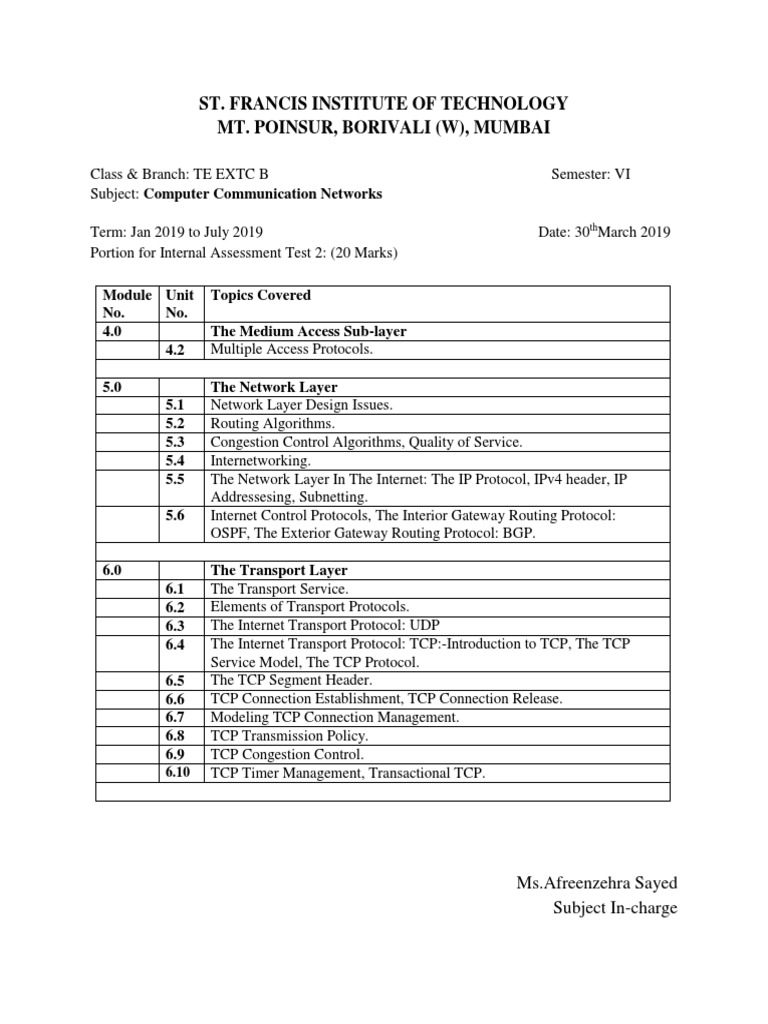 St. Francis Institute of Technology Mt. Poinsur, Borivali (W), Mumbai | PDF