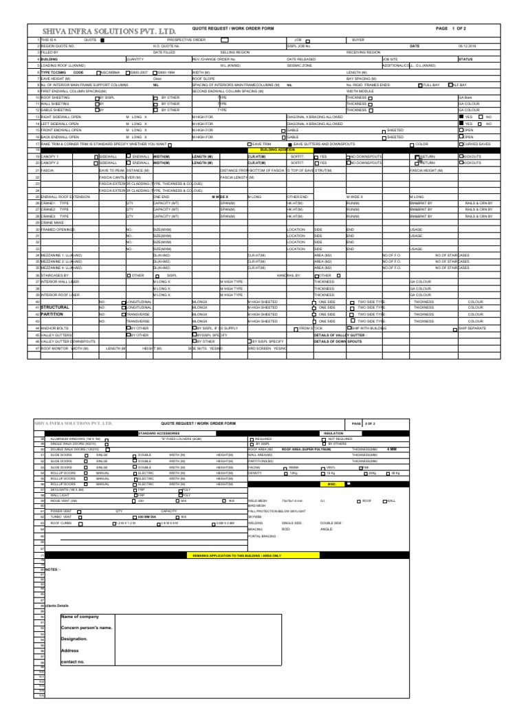 QRF Form-1 | PDF | Components | Civil Engineering