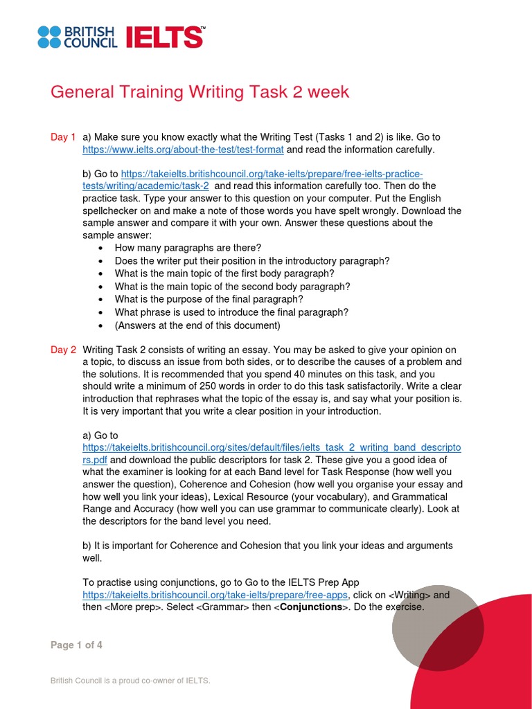 4-Writing Task 2 Week | PDF | Paragraph | Essays