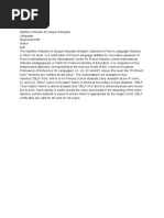 DELF A1 Sample Paper Overview | PDF