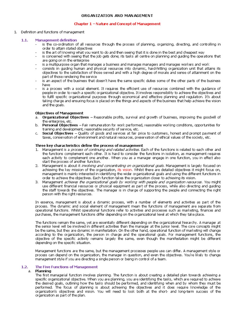 Organization and Management Grade 11 ABM PDF | PDF | Goal | Human Resources