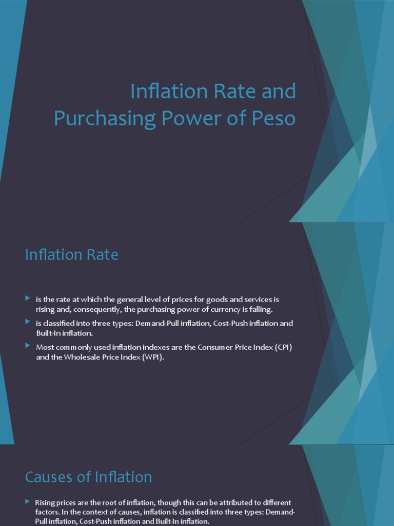 Inflation Rate and Purchasing Power of Peso | PDF | Consumer Price ...