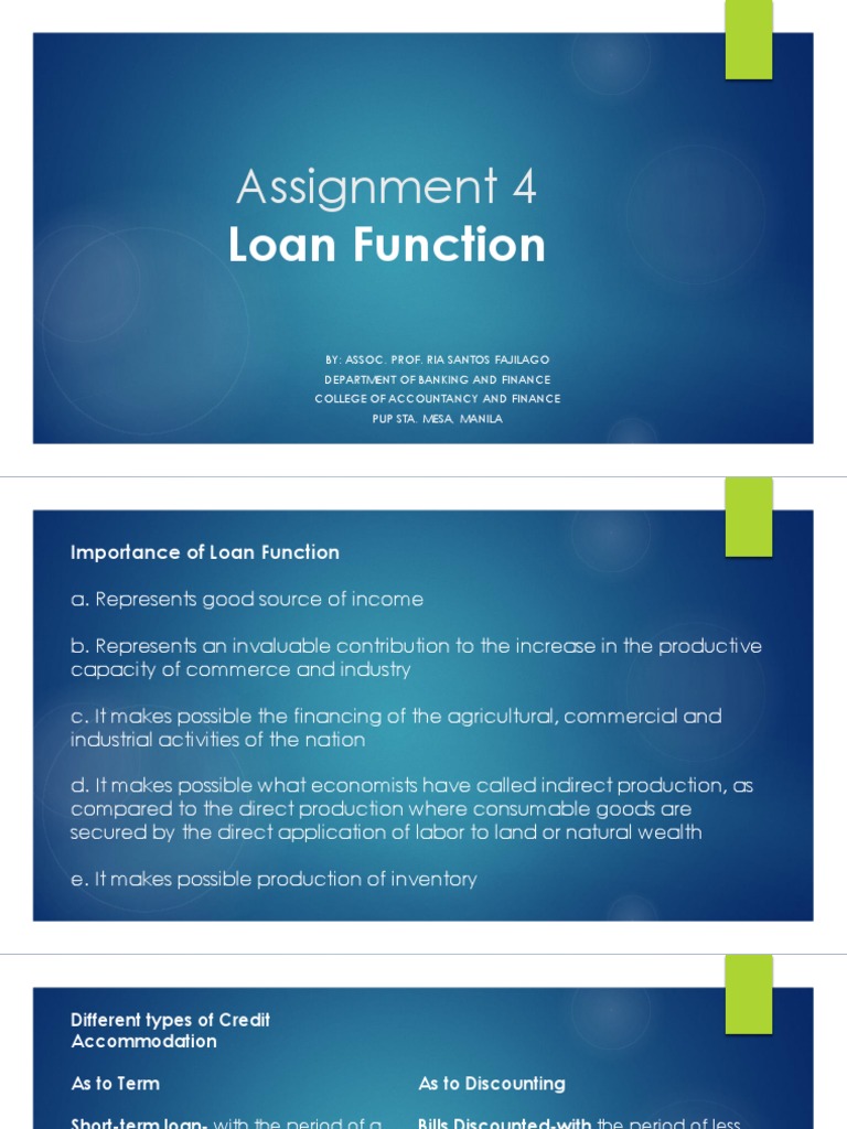 Assignment 4: Loan Function | PDF | Loans | Credit History