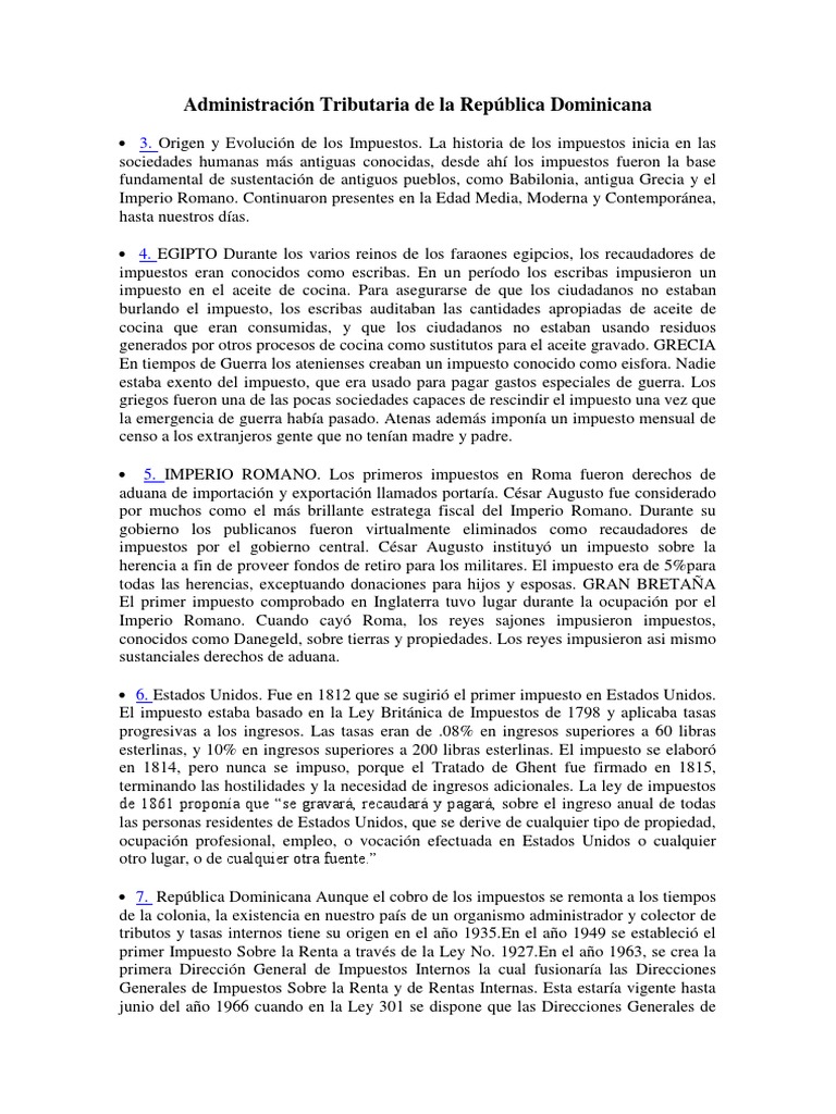 Historia Isr, Rep - Dom. | PDF | Roma antigua | Impuestos Historia Isr, Rep - Dom. | PDF | Roma antigua | Impuestos