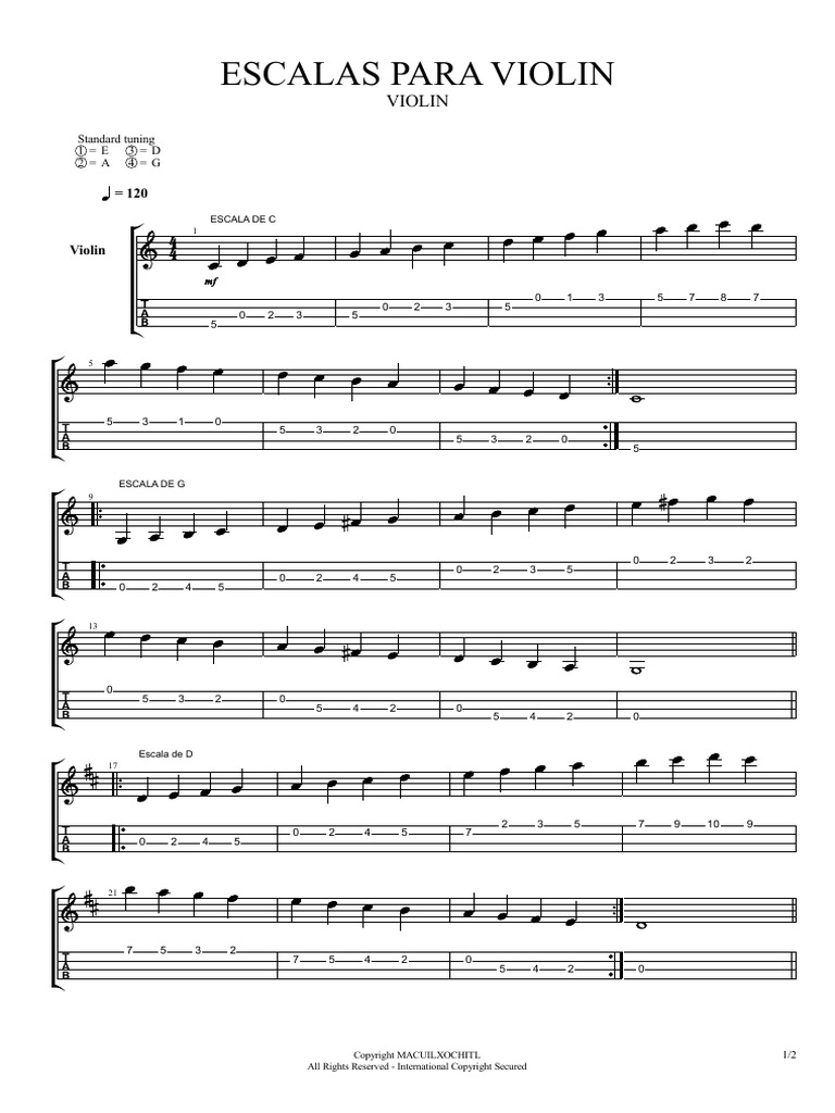 Escalas para Violin | PDF