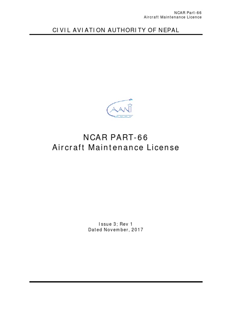 Ncar Part-66 Aircraft Maintenance License: Civil Aviation Authority of Nepal | PDF | Electrical ...