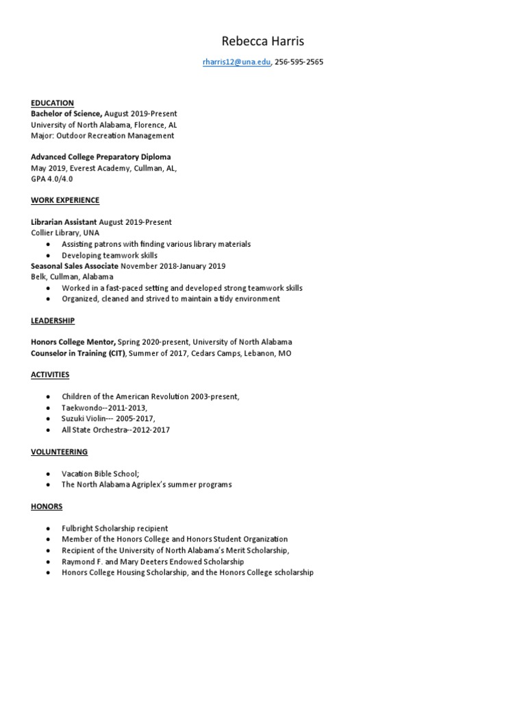 Harris Resume 6 | PDF