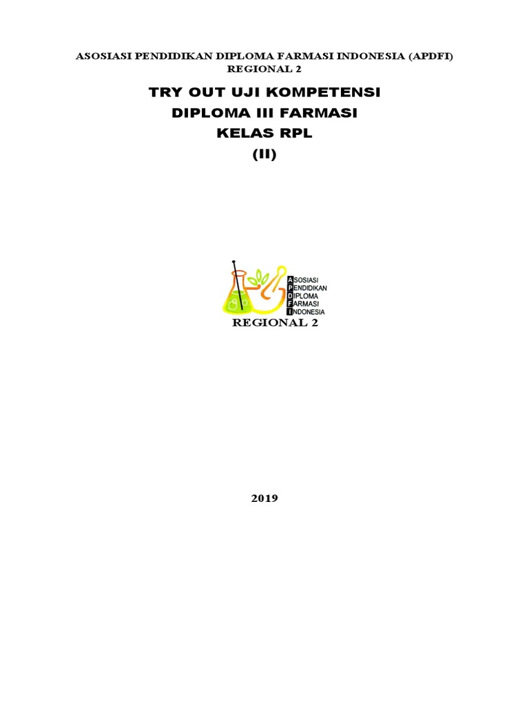 Soal TO-D3-Farmasi - 2019-Tahap 2-RPL-ok | PDF
