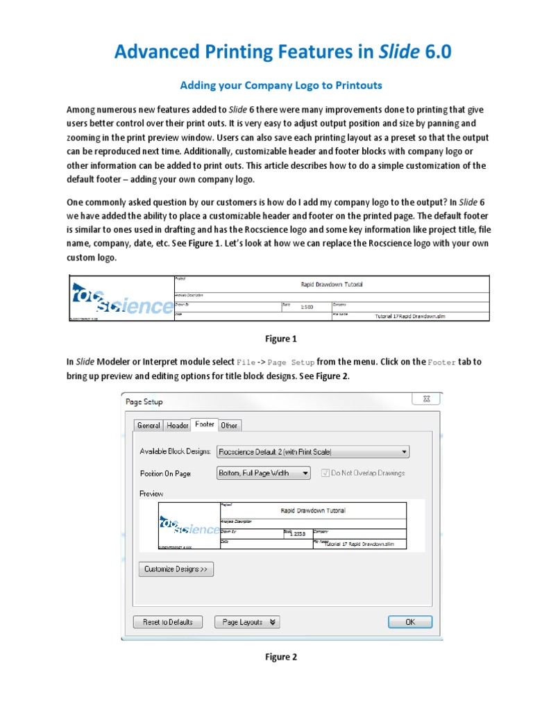 Advanced Printing Features in Slide 6 PDF | PDF | Button (Computing ...