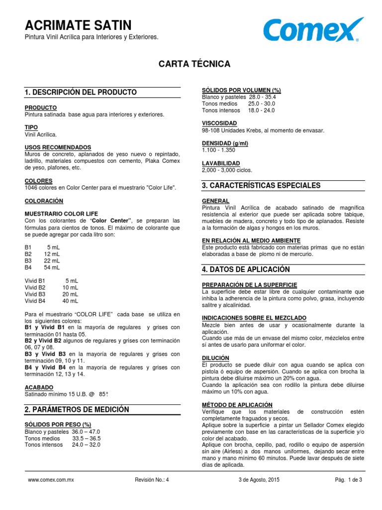 Acrimate Satín | PDF | Cepillo | Pintar