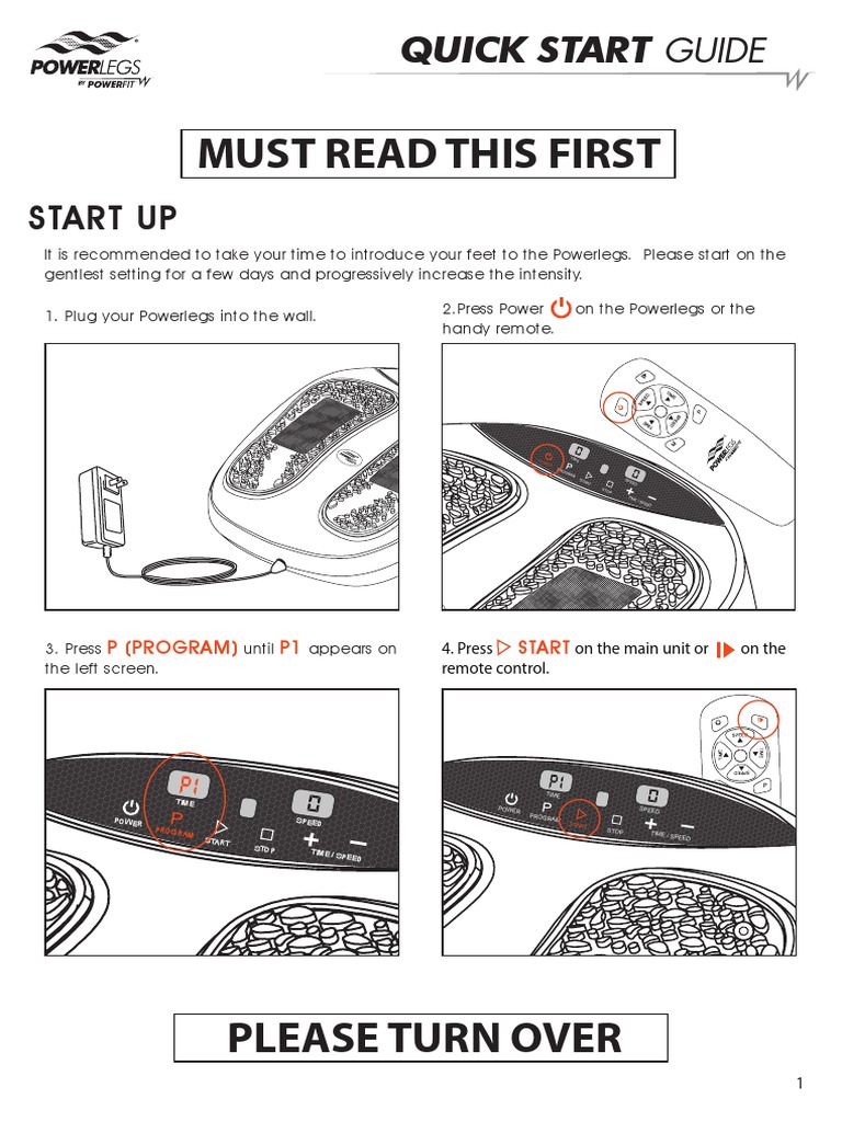 Powerfit PowerLegs Quick Start Guide | PDF
