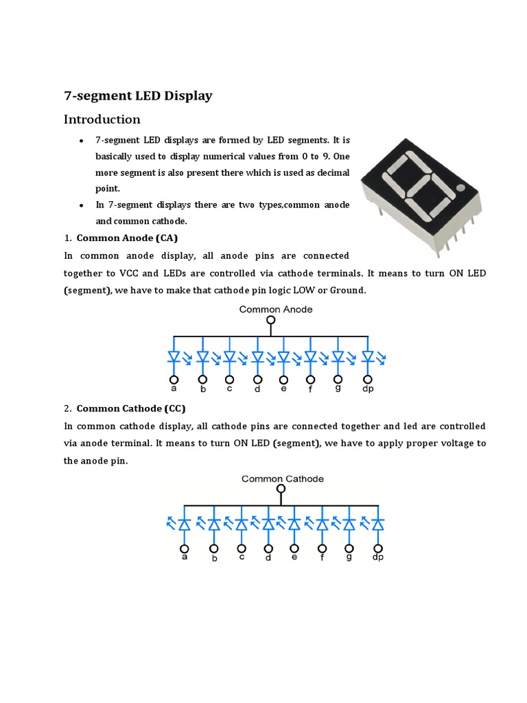 7 Seg Display1 | PDF | Binary Coded Decimal | Resistor