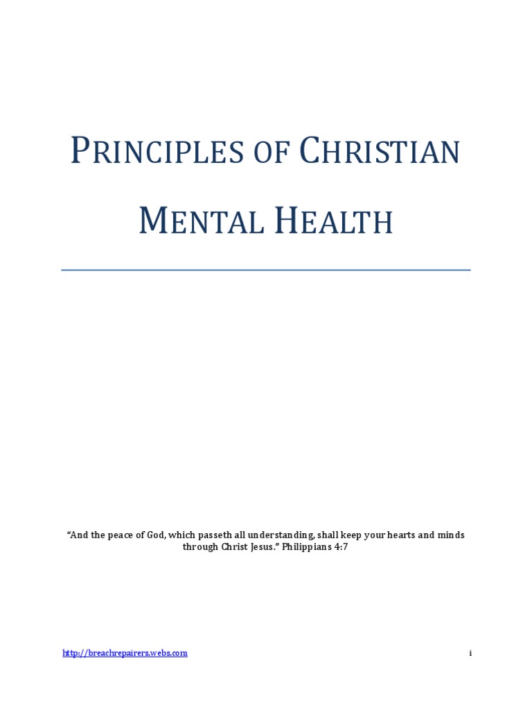 Principles of Christian Mental Health | PDF | Grace In Christianity | Extraversion And Introversion