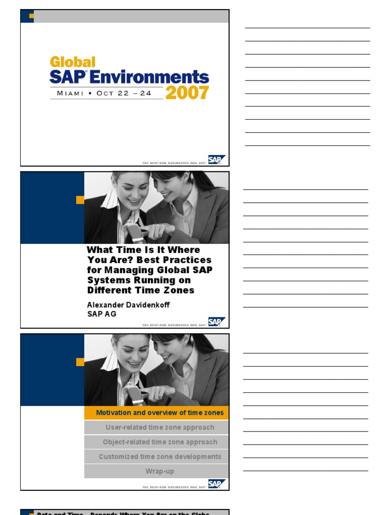 Time Zones in Sap Presentation | PDF | Daylight Saving Time | Information Technology Management