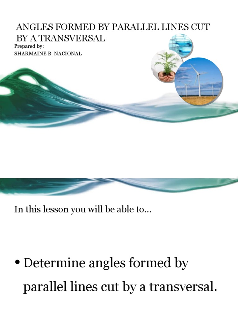 Angles Formed by Parallel Lines Cut by A Transversal | Download Free ...