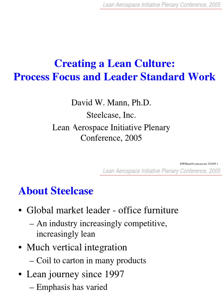 Leaders Standard Work | PDF | Lean Manufacturing | Psychology