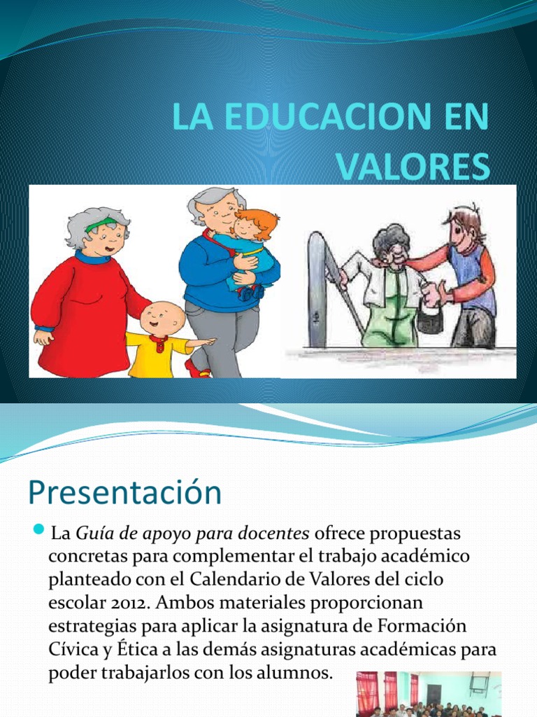 La Educacion en Valores | PDF | Escuelas | Science