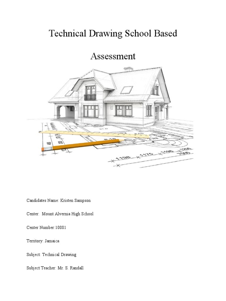Technical Drawing School Based Assessment 2 | PDF | Room | Economic Sectors