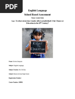 ENGLISH SBA Sample Reflections (1) | PDF | Psychology | Psychological ...