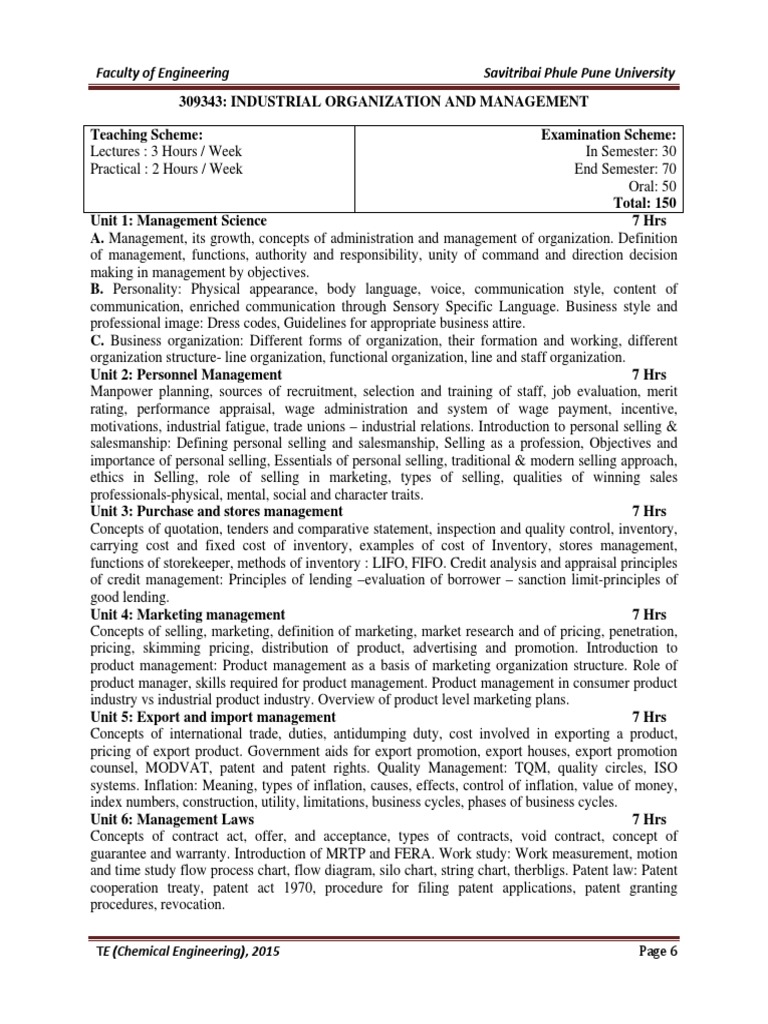Industrial Organization & Management Syllabus | PDF | Patent | Human ...