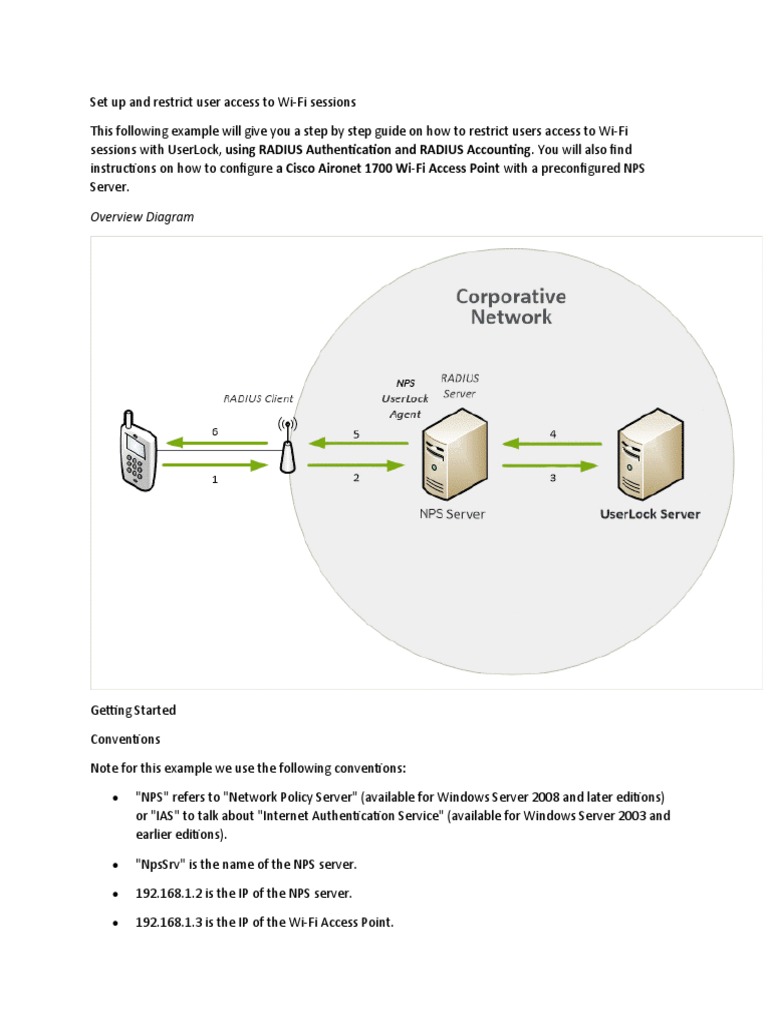 Set Up and Restrict User Access To Wi | PDF | Radius | Wi Fi