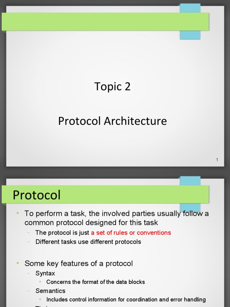 Topic-2 ProtocolArchitecture | Download Free PDF | Internet Protocol ...
